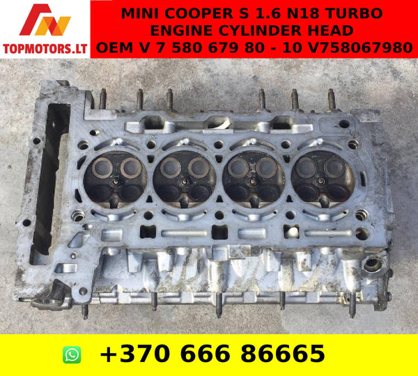 Mini Cooper S 1.6 N18 Turbo Engine Cylinder Head OEM V 7 580 679 80 ...