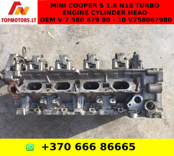 Mini Cooper S 1.6 N18 Turbo Engine Cylinder Head OEM V 7 580 679 80 ...